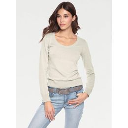 Heine Rundhals-Pullover in offwhite | Gr.: 38