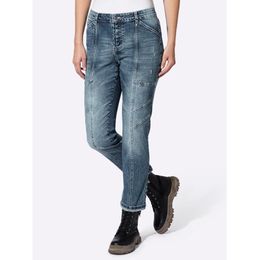 Heine Boyfriend-Jeans in blue-bleached | Gr.: 34
