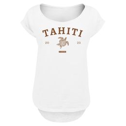 F4NT4STIC Long Cut T-Shirt Tahiti in wei&szlig; | Gr.: S