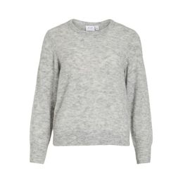 Vila Strickpullover in Light Grey Melange | Gr.: XL
