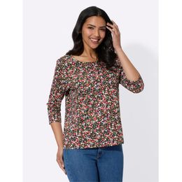 Sieh an! 3/4-Arm-Shirt in grapefruit-oliv-bedruckt | Gr.: 42