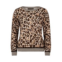 Betty Barclay Strickpullover mit Animalprint in Taupe/Beige | Gr.: 42