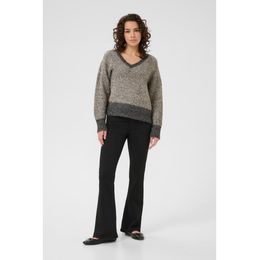 Kaffe Strickpullover KAmelinda Loose fit in Dark Grey M./Feather Gray M. | Gr.: S