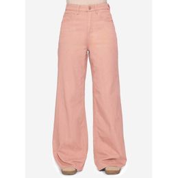 SASSYCLASSY Wide Leg Jeans mit hohem Bund in Rosa | Gr.: 36