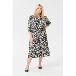 Kaffe curve Kleid KCamina Regular fit in Grey Leopard | Gr.: 54