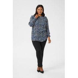 Kaffe curve Tunika KClima Regular fit in ElefantSkin/Blue GraphicFlower | Gr.: 44