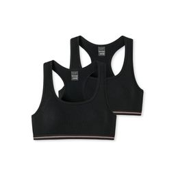 Schiesser Bustiers 2er-Pack Basic Kids in Schwarz | Gr.: 164