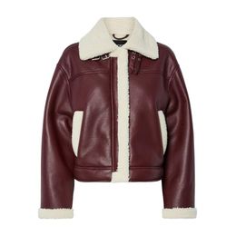 Pieces Kunstlederjacke in Tawny Port | Gr.: XL