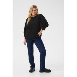 Kaffe curve Langarm-Bluse KCalvina Regular fit in Black Deep | Gr.: S
