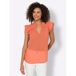 Heine Chiffonbluse in papaya | Gr.: 50