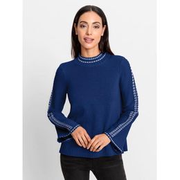 Heine Stehkragenpullover in royalblau | Gr.: 34