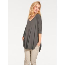 Heine Oversize-Shirt in taupe | Gr.: 40-42