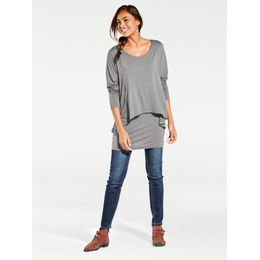 Heine Rundhalsshirt in grau-melange | Gr.: 34