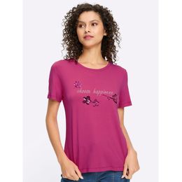Heine Kurzarmshirt in fuchsia | Gr.: 36
