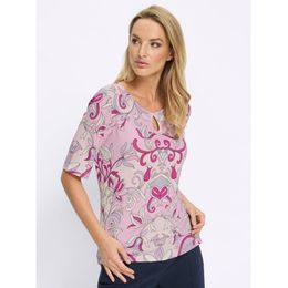 Heine Druck-Shirt in ros&eacute;-hellros&eacute;-bedruckt | Gr.: 48