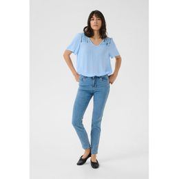 Kaffe Kurzarm-Bluse KAciara Regular fit in Vista Blue | Gr.: 46