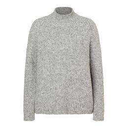 More & More More & More schimmernder Rippstrickpullover in silvergrey melange | Gr.: 44