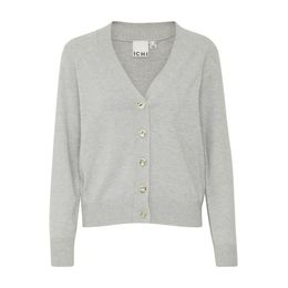 Ichi Strickjacke IXTRILLA Regular fit in Light grey melange | Gr.: M