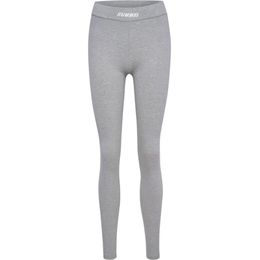 Hummel Leggings "Elemental Cotton Hw Tights" in Grau | Gr.: L