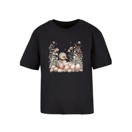 F4NT4STIC Tee Ente Ostereier Blumen Küken in schwarz | Gr.: S