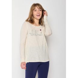 Greenbomb Longsleeve Nature Upwind in Creme Weiß | Gr.: M