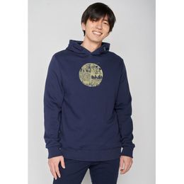 Greenbomb Hoodie Nature Mountain Circle in Marineblau | Gr.: XXL