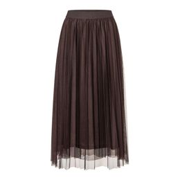 More & More More & More femininer Schlupf-Meshrock in espresso brown | Gr.: 32
