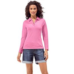 Heine Langarm-Poloshirt in pink | Gr.: 50