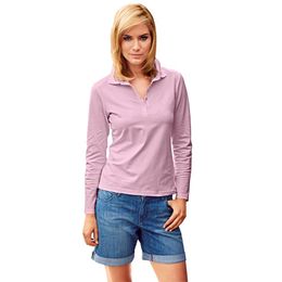 Heine Langarm-Poloshirt in rosé | Gr.: 46