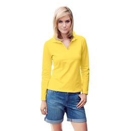 Heine Langarm-Poloshirt in gelb | Gr.: 46