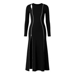 WOMAN VISION Kleid Damen Größe 38 schwarz Winterkleid