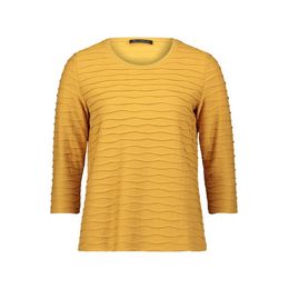 Betty Barclay Basic Shirt mit Wellenstruktur in gold | Gr.: 40