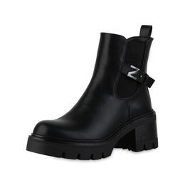 VAN HILL Stiefelette 'Kelly' Damen Größe 38 schwarz / silber Winterschuhe