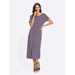 WITT WEIDEN Jersey-Kleid in marine-orchidee-bedruckt | Gr.: 50