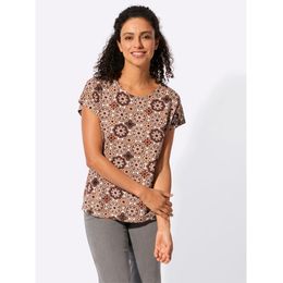 WITT WEIDEN Print-Shirt in papaya-ecru-bedruckt | Gr.: 40