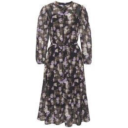 Lascana Midikleid in schwarz-lila bedruckt | Gr.: 38