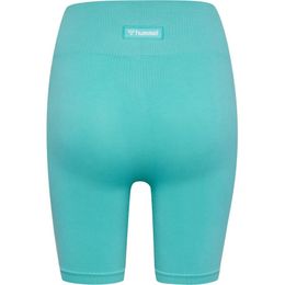 Hummel Leggings "Alive Seamless High Waist Shorts" in Blau | Gr.: XL