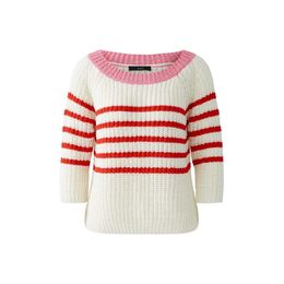 Oui Pullover in white red | Gr.: 40