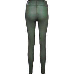 Hummel Leggings "Te Fundamental Mid Waist Tights" in Grün | Gr.: L
