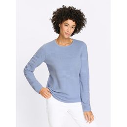 Sieh an! Langarm-Pullover in bleu | Gr.: 50