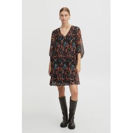 Ichi Kleid IHBALLY Loose fit in BLACK SMALL MULTI FLOWER | Gr.: 36