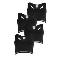 Schiesser Bustier Long Life Rib in Schwarz | Gr.: 164
