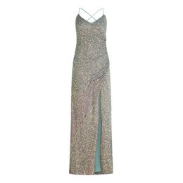 Vera Mont Abendkleid figurbetont in Blau gemustert | Gr.: 40