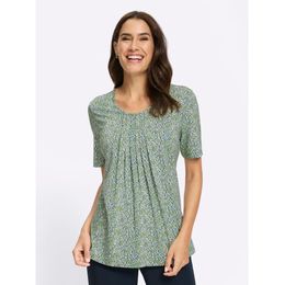 WITT WEIDEN Print-Shirt in eucalyptus-grau-bedruckt | Gr.: 36