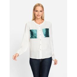 Heine Langarm-Bluse in ecru | Gr.: 40