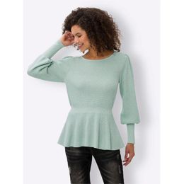 Heine Pullover in kalkmint-ecru-meliert | Gr.: 50