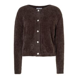 More & More More & More superweiche, haarige Strickjacke in espresso brown | Gr.: 36