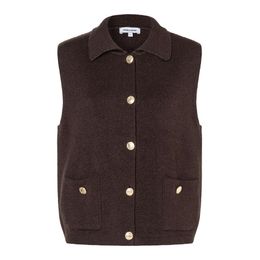 More & More More & More dunkelbraue Strickweste in espresso brown | Gr.: 34