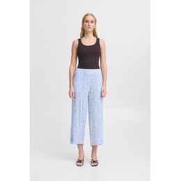 Ichi Casual Hose IHMARRAKECH Loose fit in Della Robbia Blue Flower Aop | Gr.: L