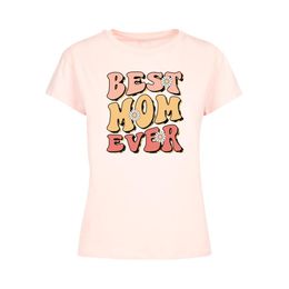 F4NT4STIC Box Tee Muttertag best mom ever Retro Blumenmuster in pink | Gr.: L